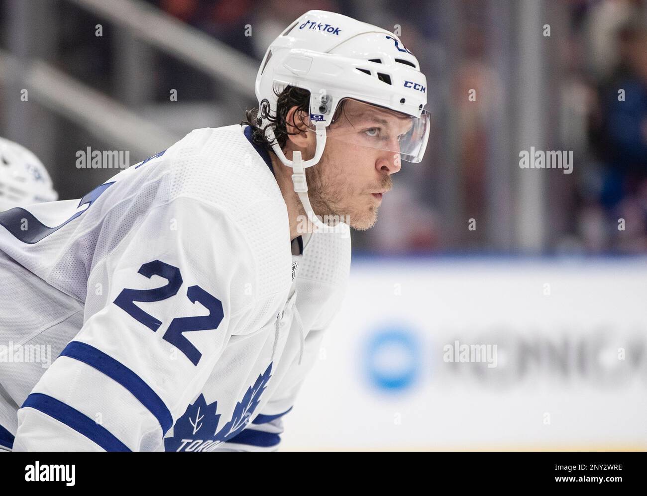 Toronto Maple Leafs' Jake McCabe plays against the Edmonton Oilers ...