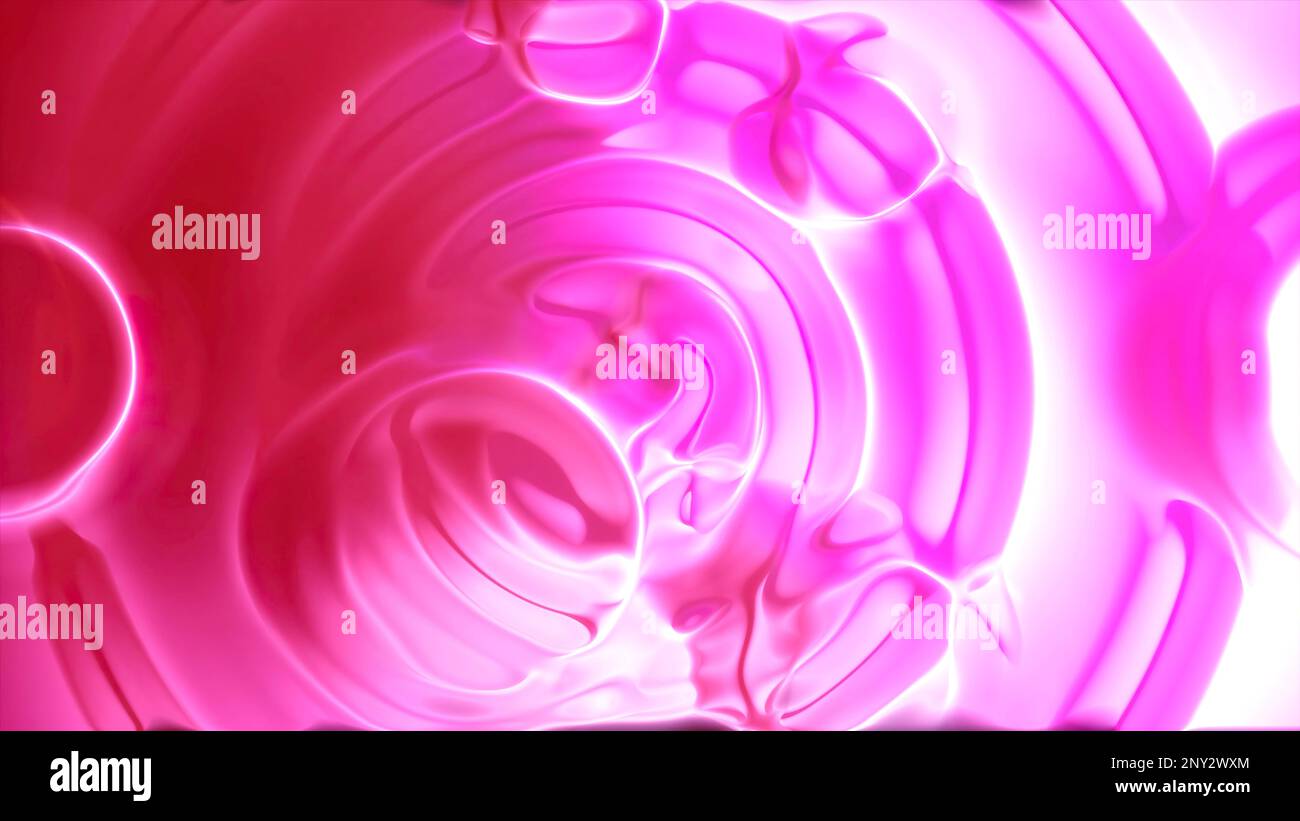 Hypnotic calm effect of liquid surface with silhouettes of bubbles and ...