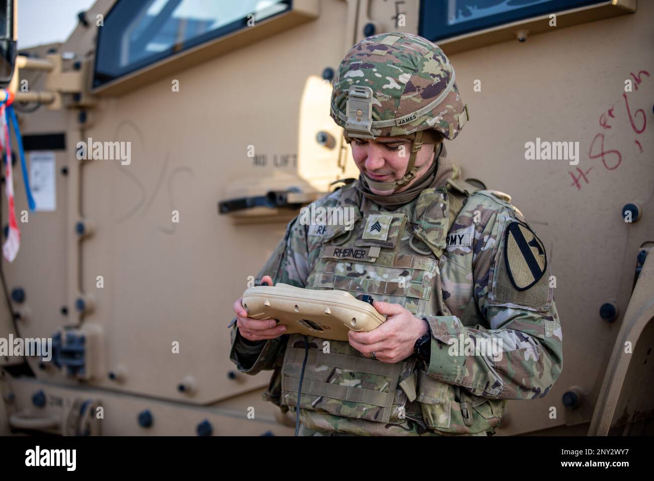 Sgt. Jack Rheiner, an intelligence analyst, assigned to 2nd Armored ...