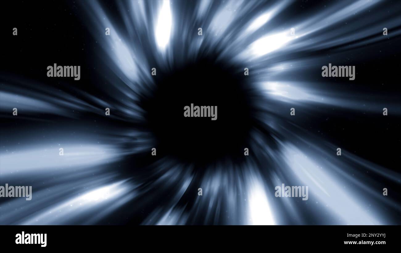Abstract science fiction energy tunnel in outer space. Motion. Wormhole ...