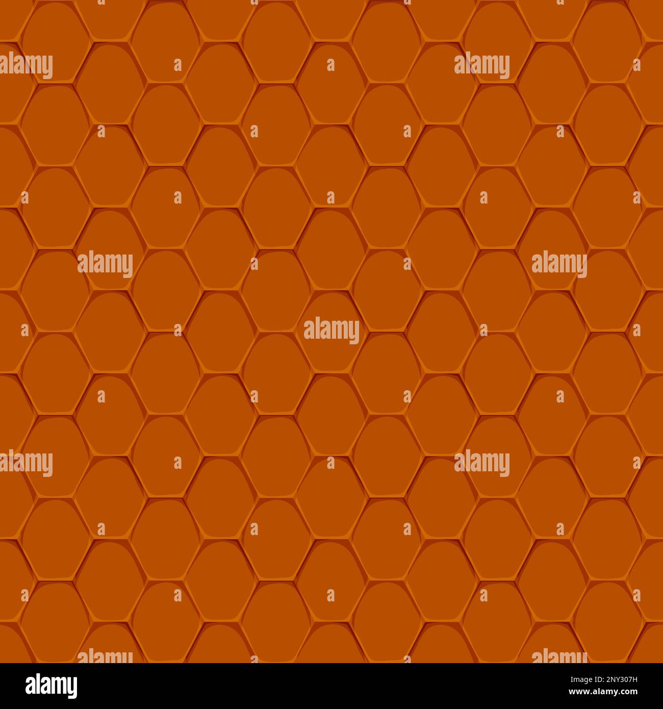 Orange roof tile texture seamless pattern. Vector rooftop background ...