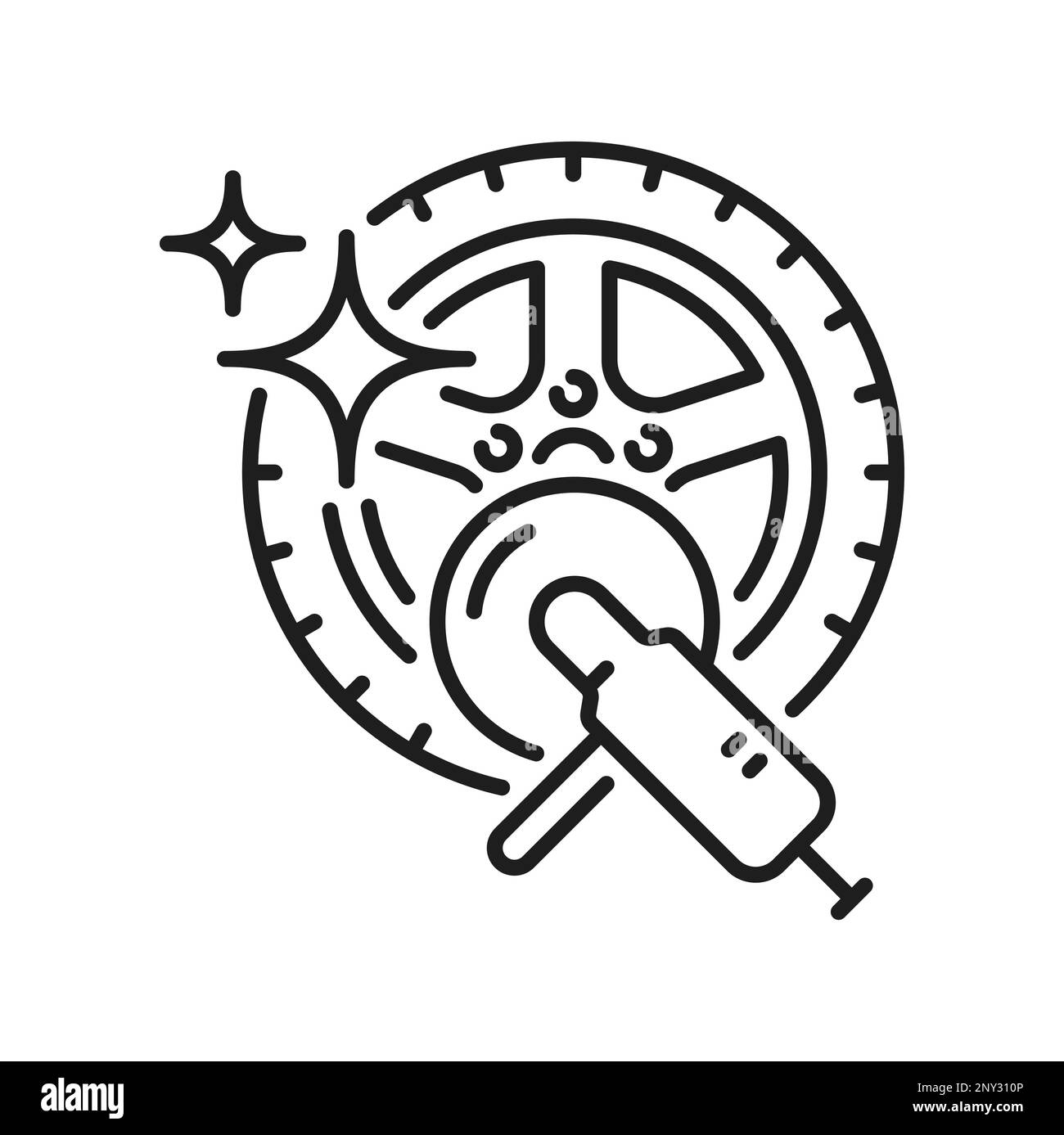 Wheel disc car polishing. Washing and polishing of car tire wheels ...