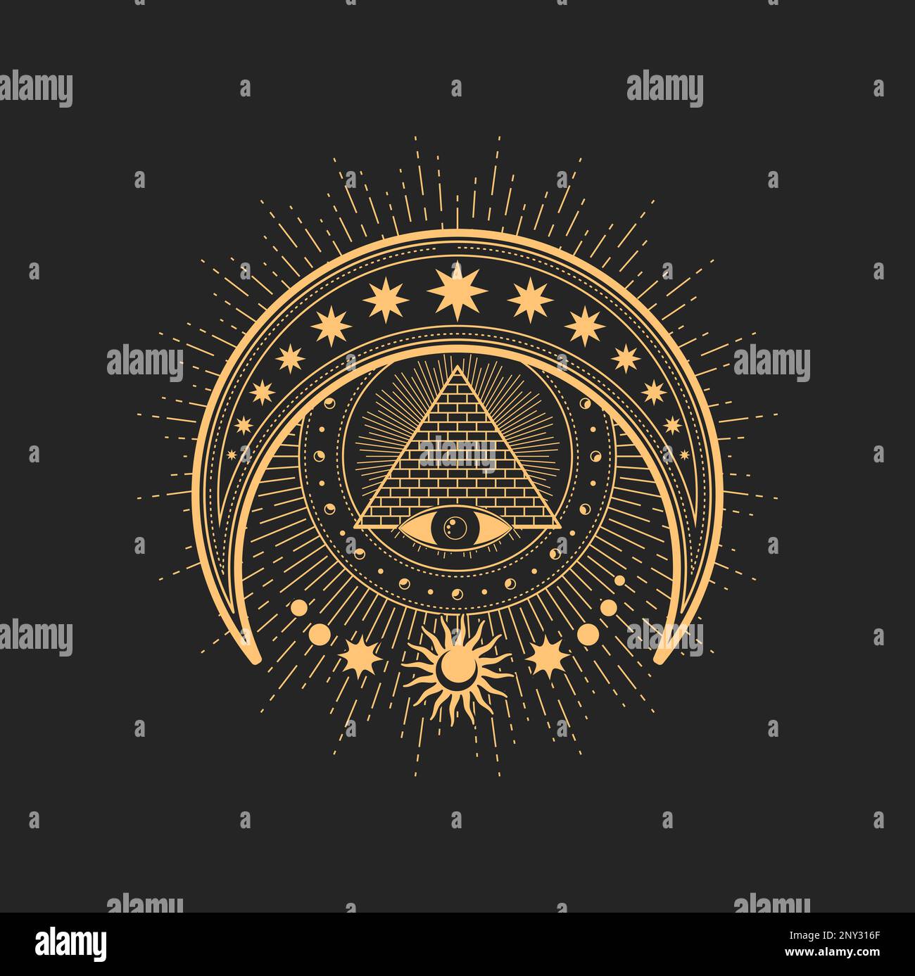 Masonic and pagan symbols hi-res stock photography and images - Alamy