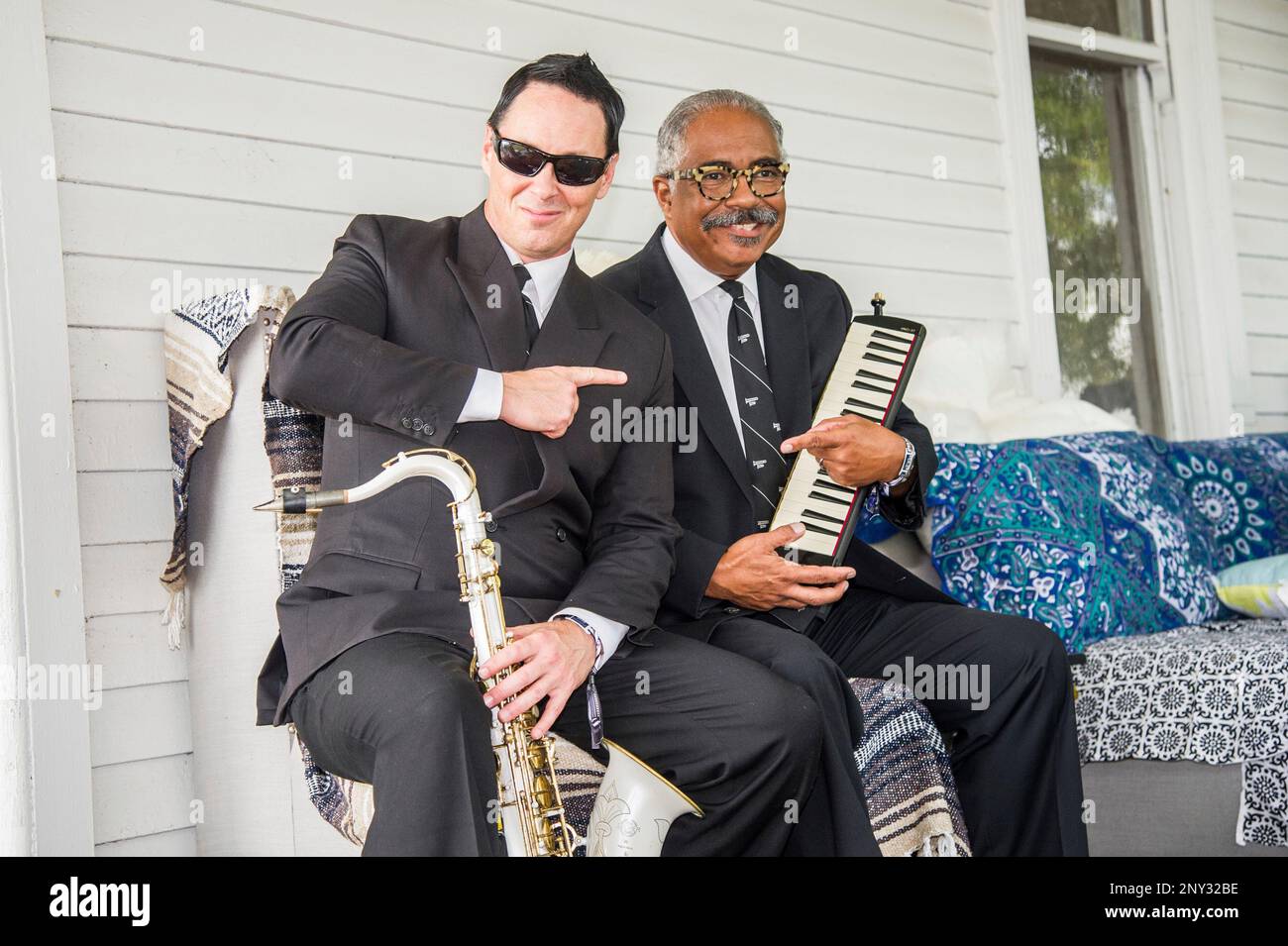 Rickie Monie and Clint Maedgen of The Preservation Hall Jazz Band ...
