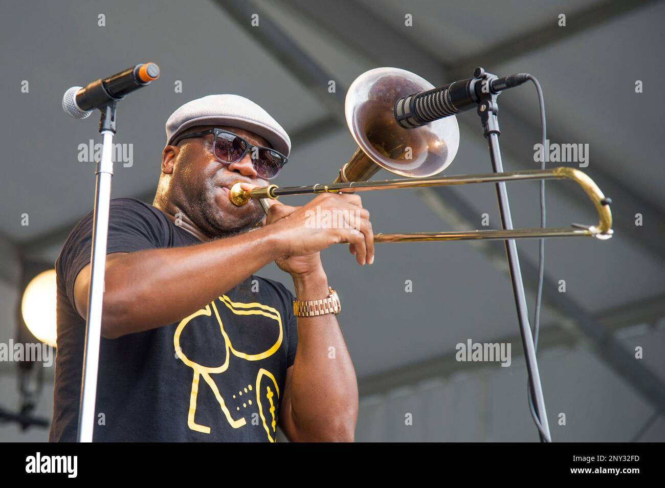 Big Sam of Big Sam's Funky Nation performs during the Pilgrimage Music ...