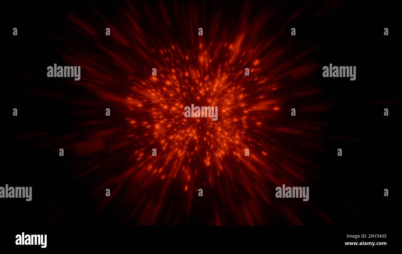 Abstract space star energy explosion on a black background. Motion ...