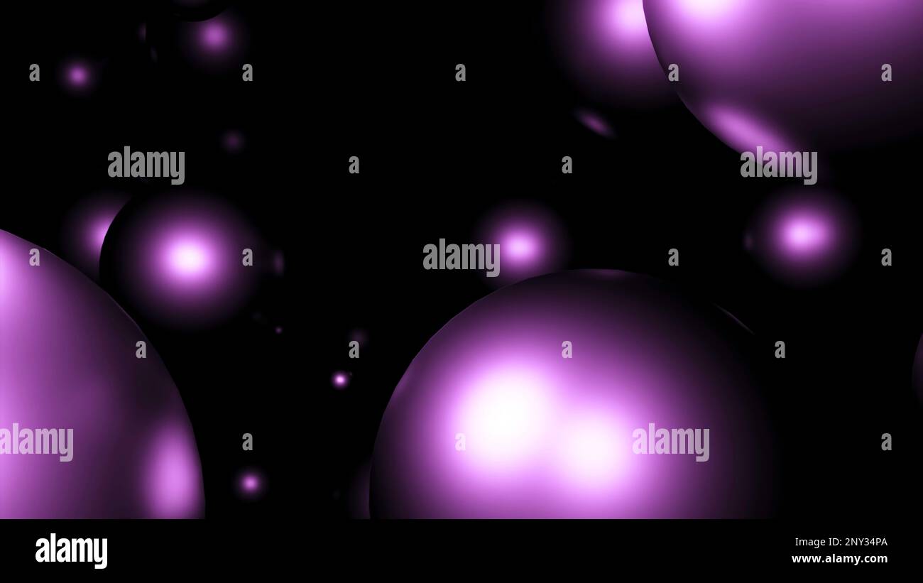 3d metal balls moving in space. Design. Glitter of metal balls moving ...