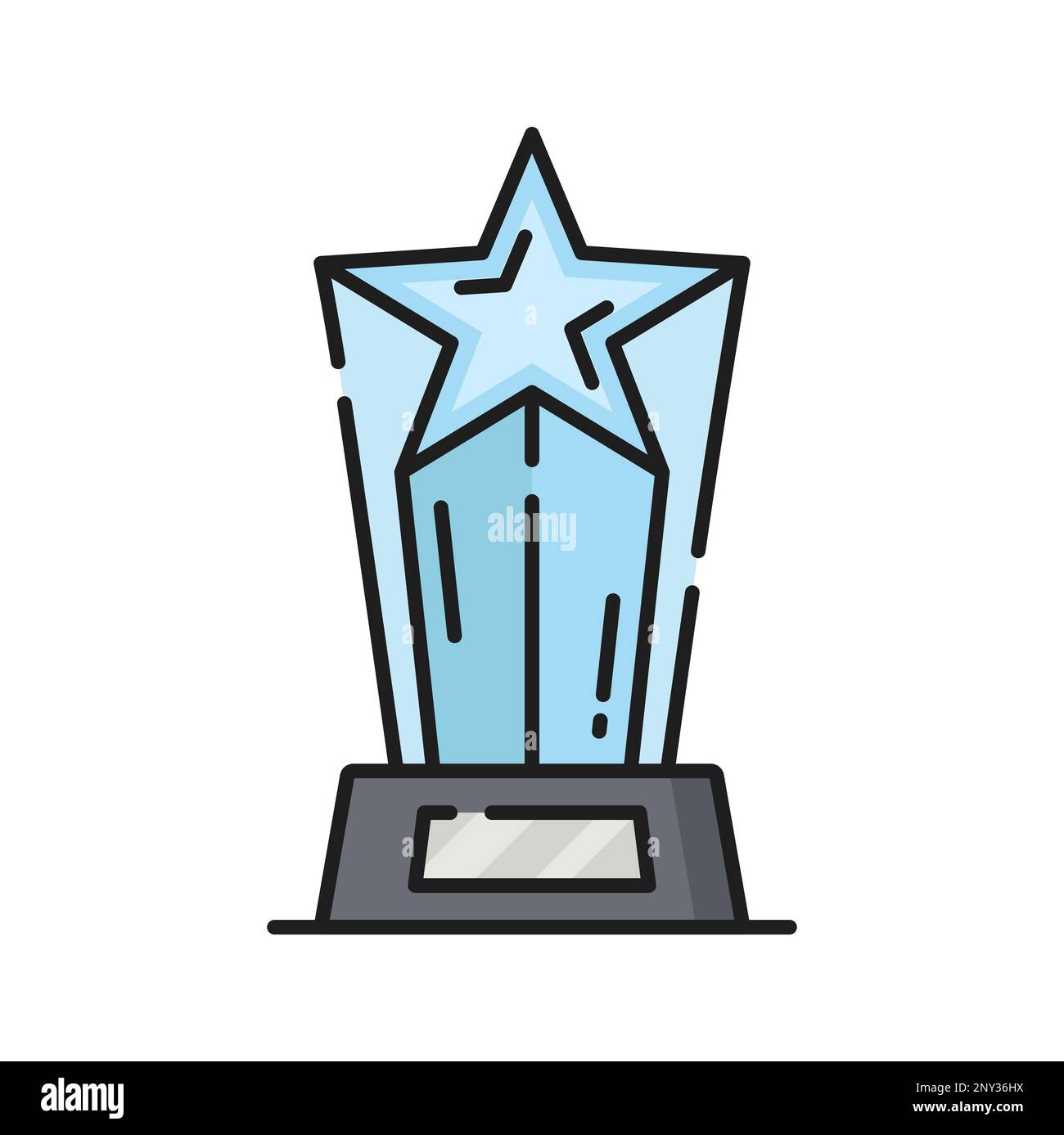 Movie star award trophy glass statue, prize for champion glory in ...
