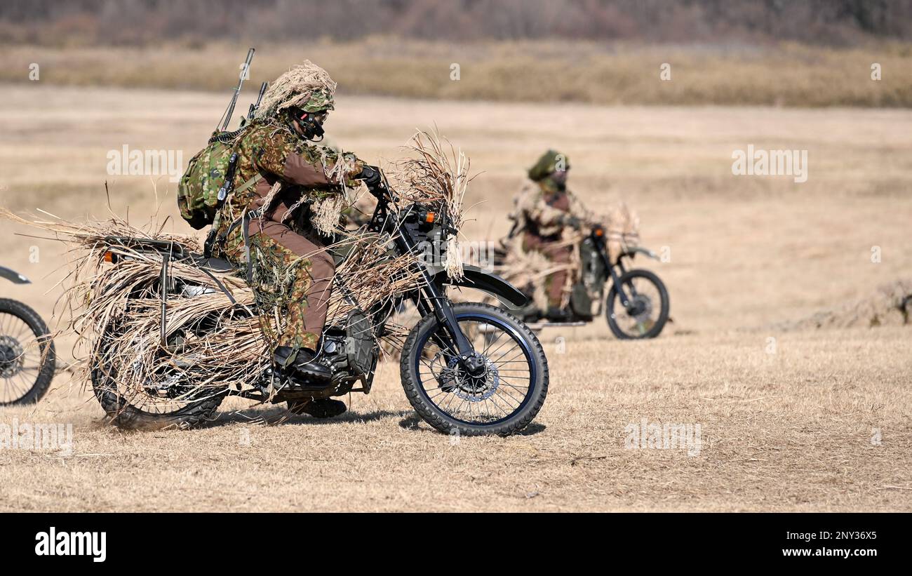 Members of the Japan Ground Self Defense Force demonstrate high ...