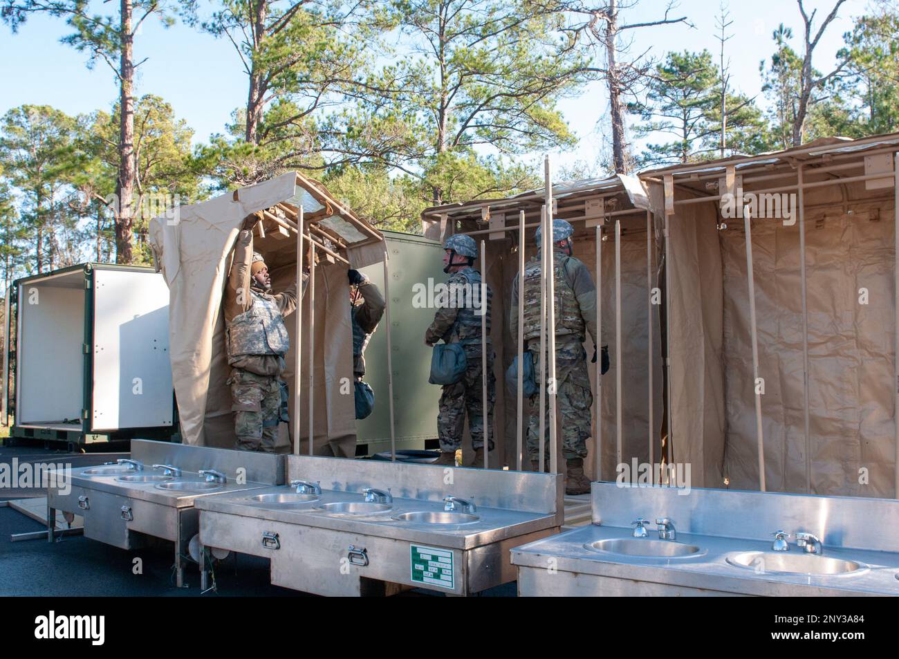 U.S. Airmen of the 202nd RED HORSE Squadron participate in an annual ...