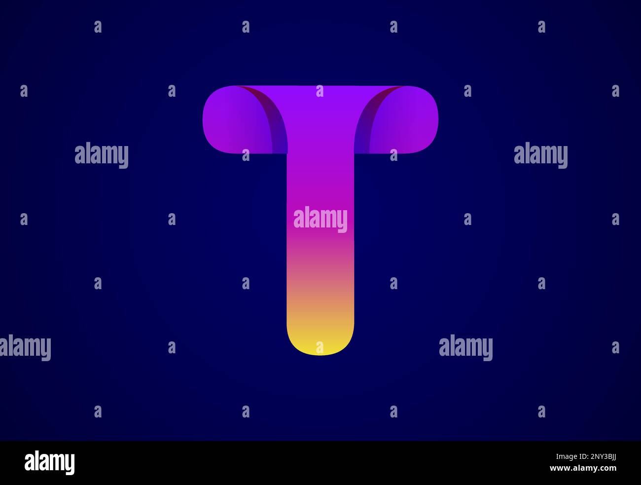 Abstract origami letter T logo design template. Flat style application ...