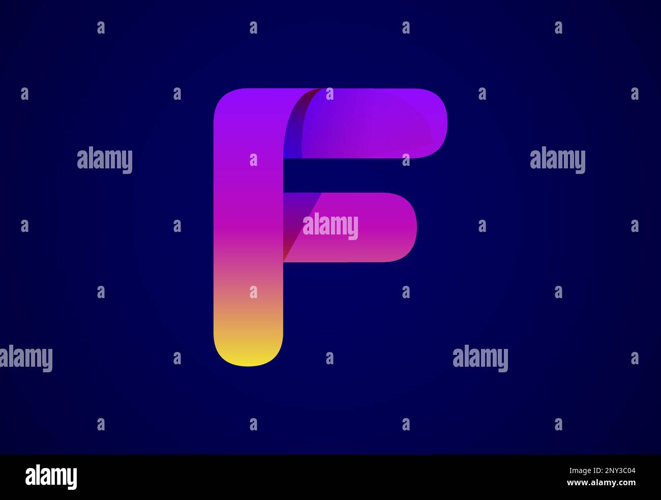 Abstract origami letter F logo design template. Flat style application ...