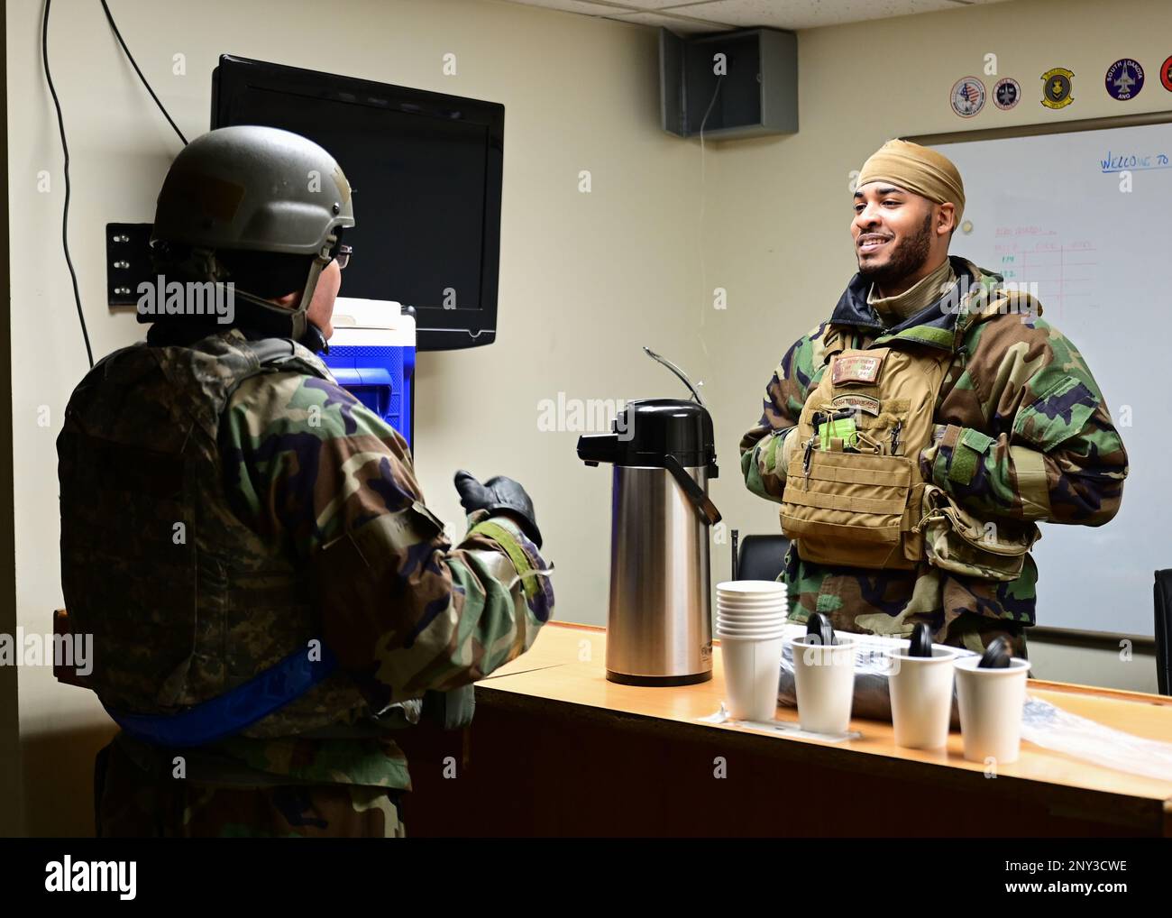U.S Air Force Ch. (Lt. Col.) Joshua Payne (left), 8th Fighter Wing ...