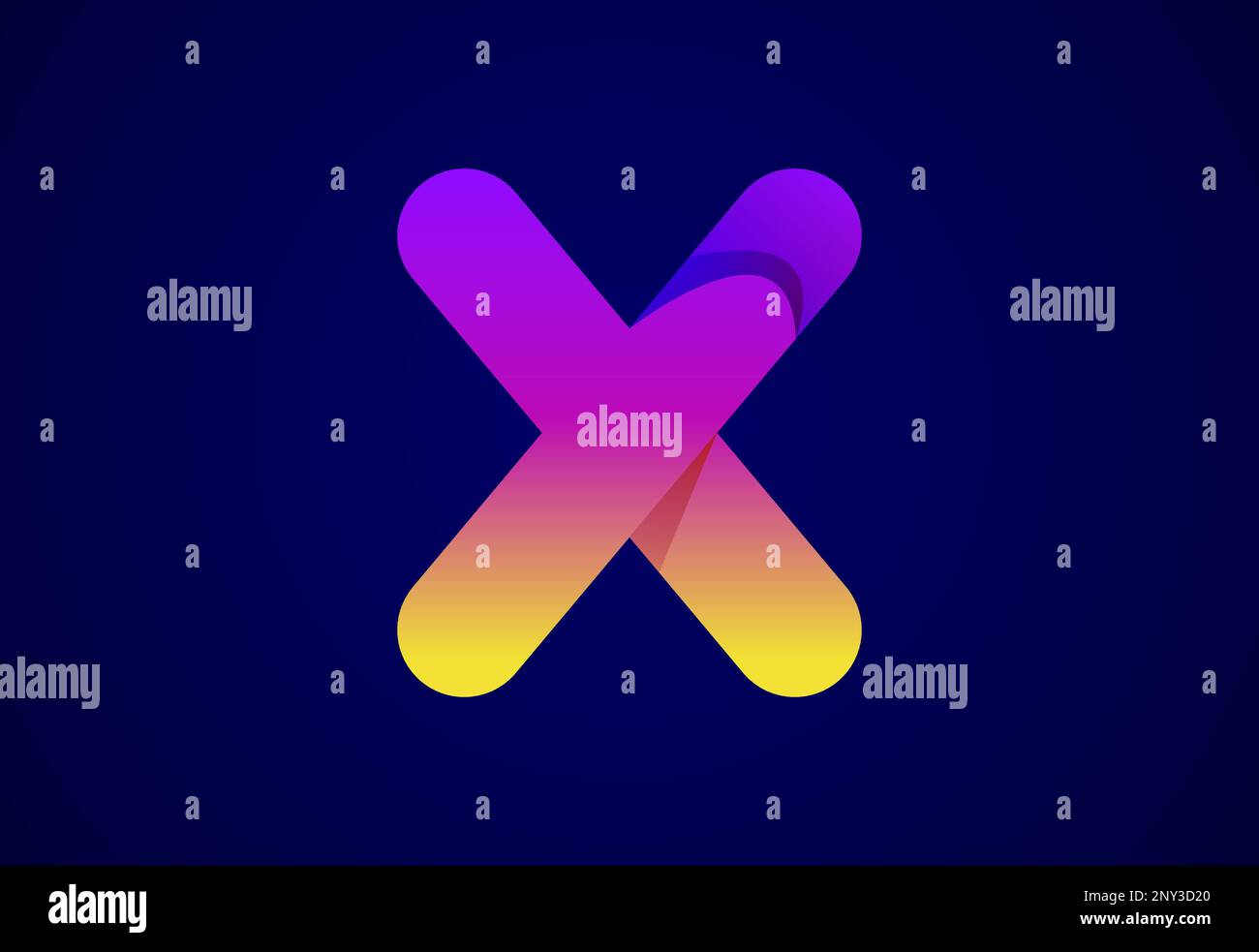 Abstract origami letter X logo design template. Flat style application ...