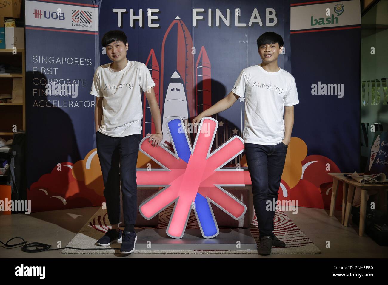 Jun Ting (left) and Yar Hong Chiong, co-founders of start-up Aimazing ...
