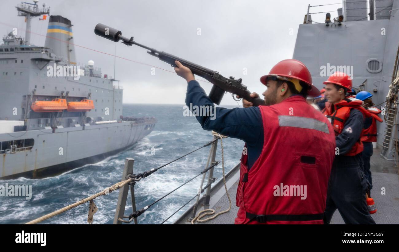 SOUTH CHINA SEA (Jan. 6, 2023) – A U.S. Navy Sailor assigned to ...