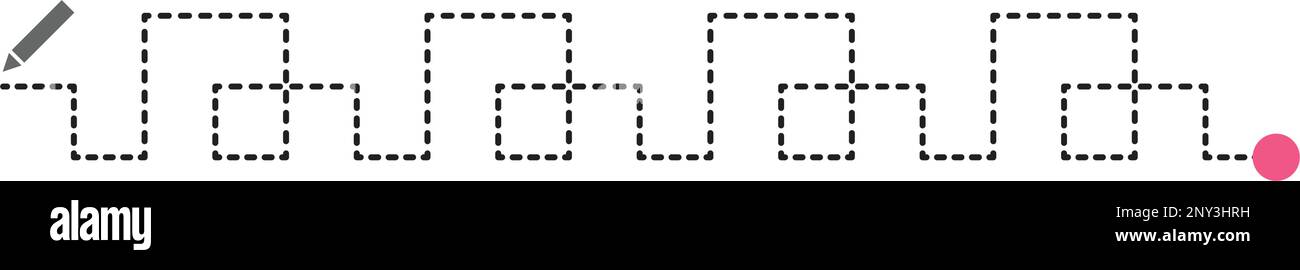 Tracing lines dotted outline shape preschool and kindergarten school ...