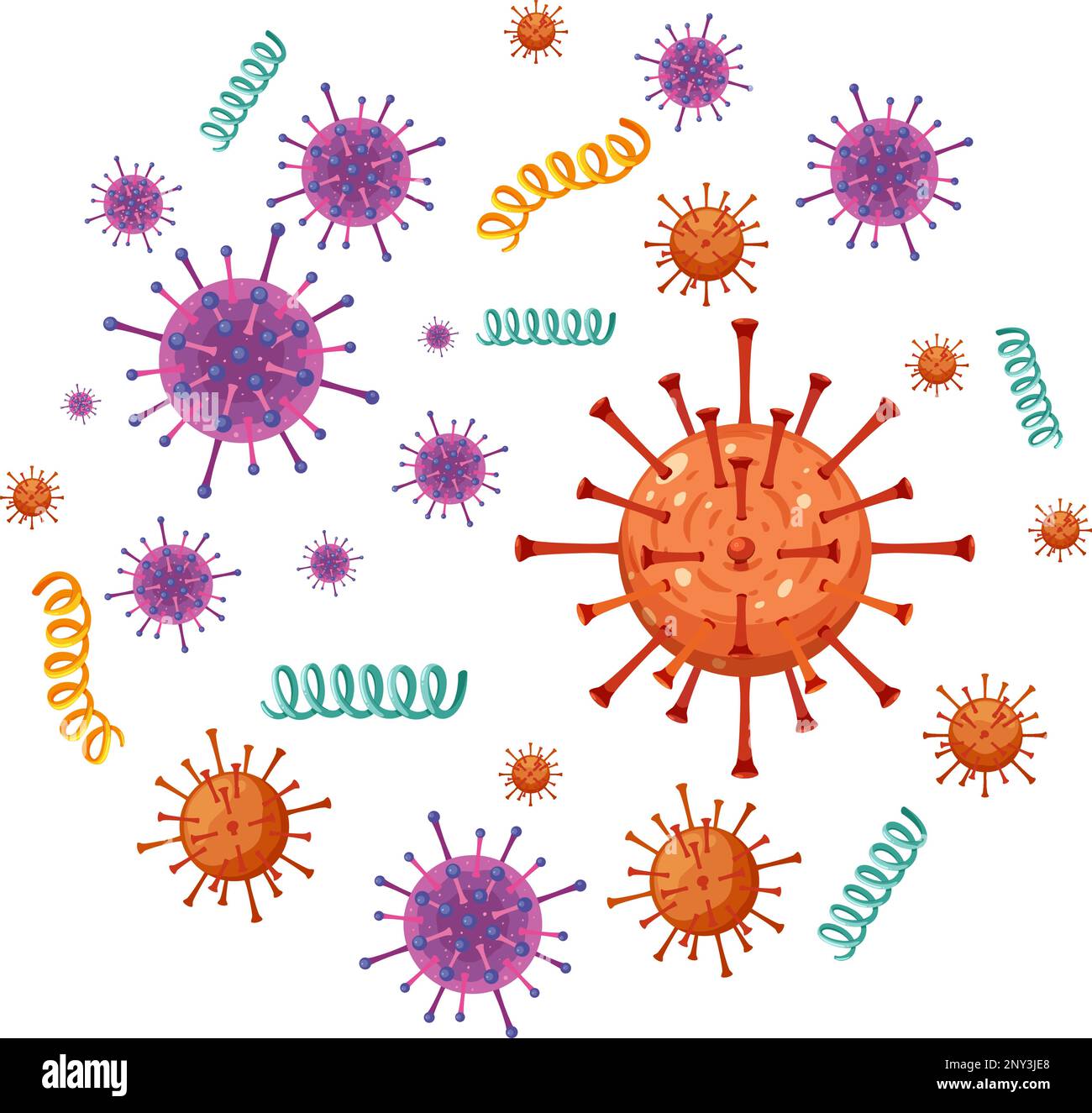 Bacterial microorganism in circle illustration Stock Vector Image & Art - Alamy