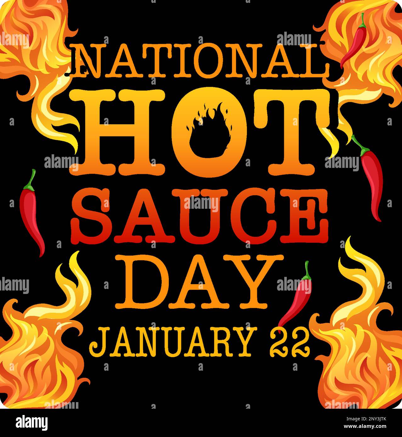National hot sauce day banner illustration Stock Vector Image & Art - Alamy