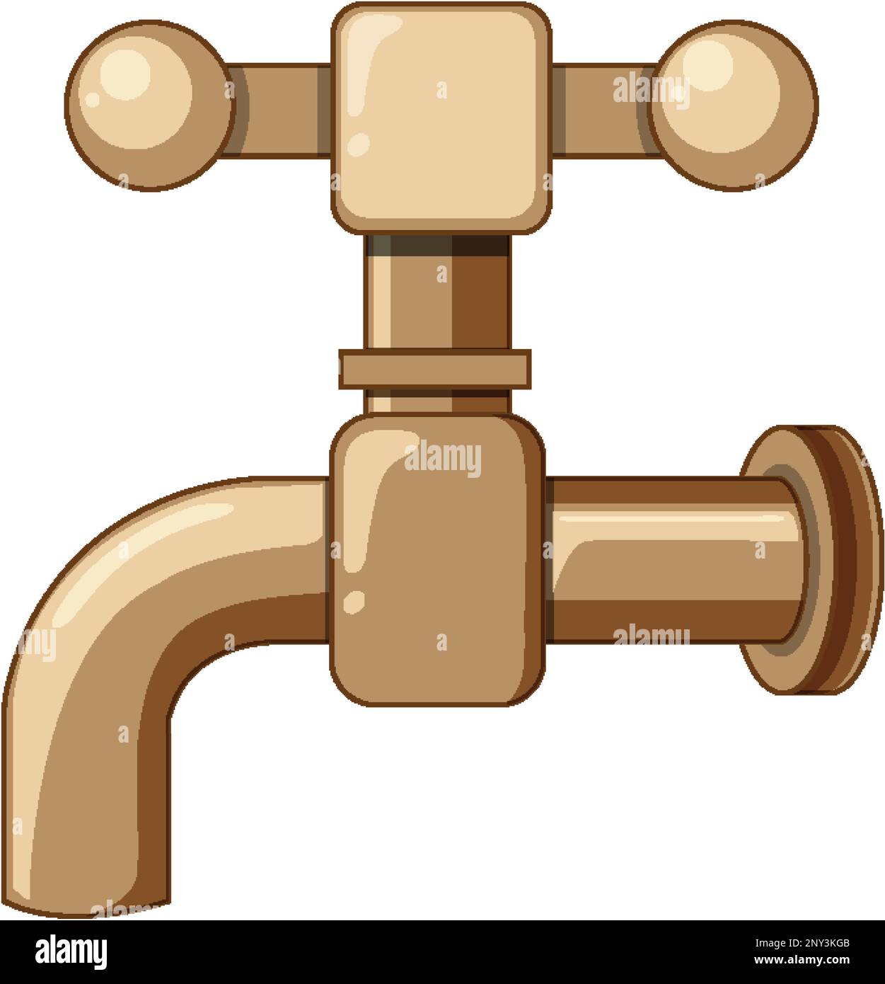 Water tap isolated on white background illustration Stock Vector Image ...