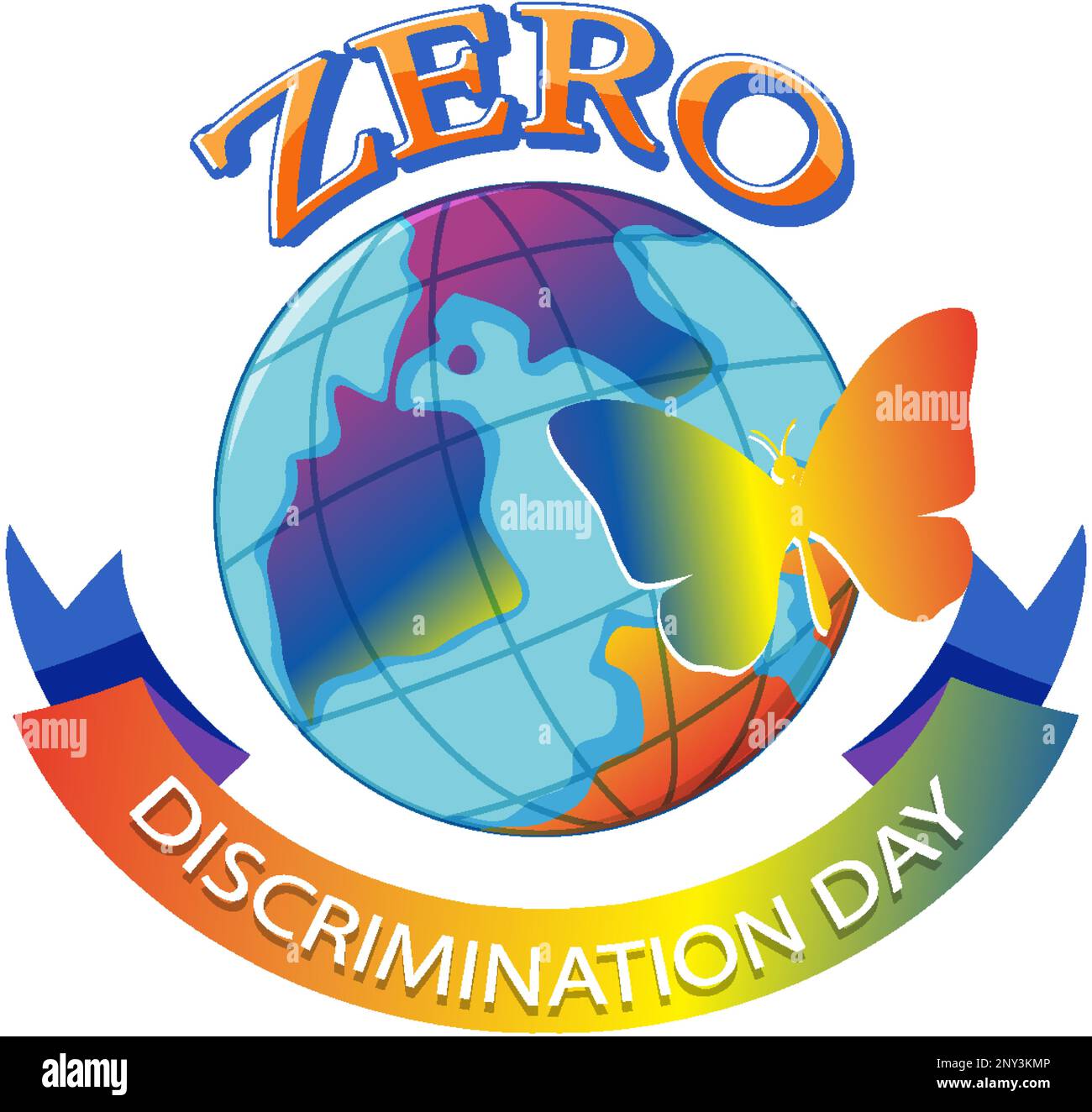 Zero discrimination day banner design illustration Stock Vector Image ...