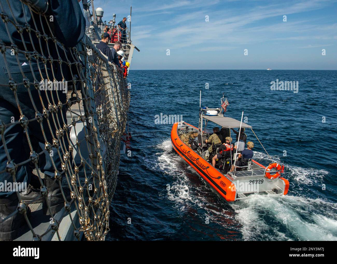 230218-N-NH267-1271 ARABIAN SEA (Feb. 18, 2023) U.S. Coast Guardsmen ...