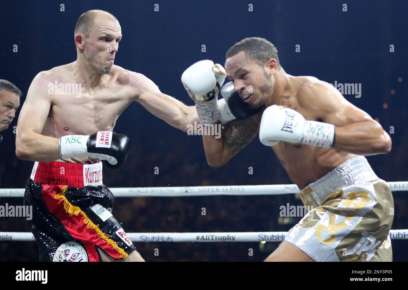 In this Oct. 27, 2017 photo German boxer Juergen Braehmer, left ...
