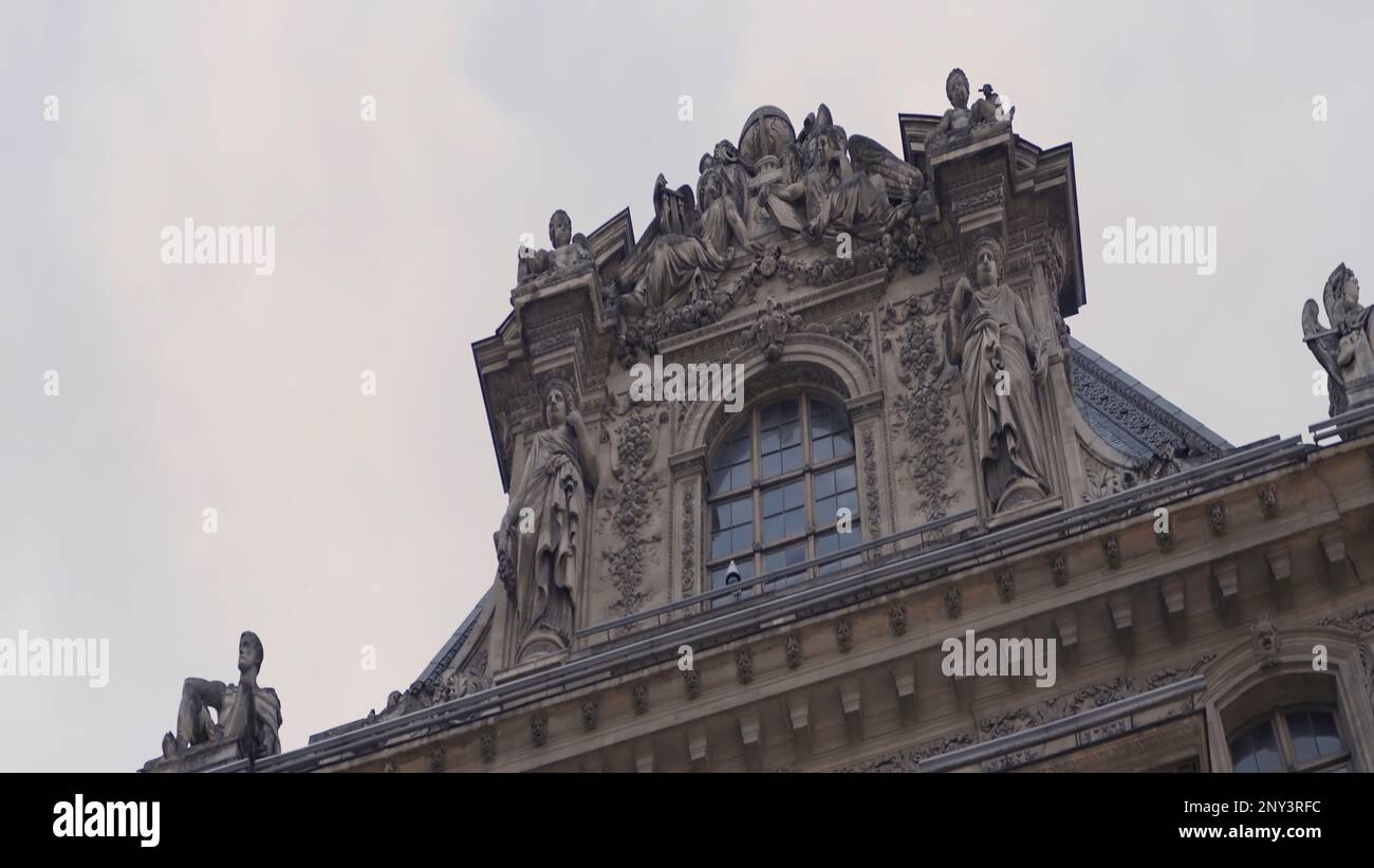 European walk and sightseeing. Action. Cities with huge buildings made ...