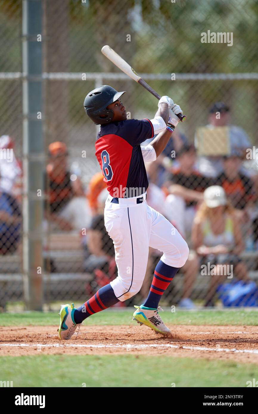 Osiris Johnson (8) while playing for Indians Scout Team based out of ...