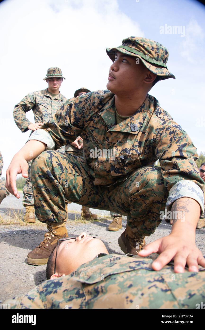 A U.S. Navy Sailor with Marine Air Control Squadron 4, Marine Air ...