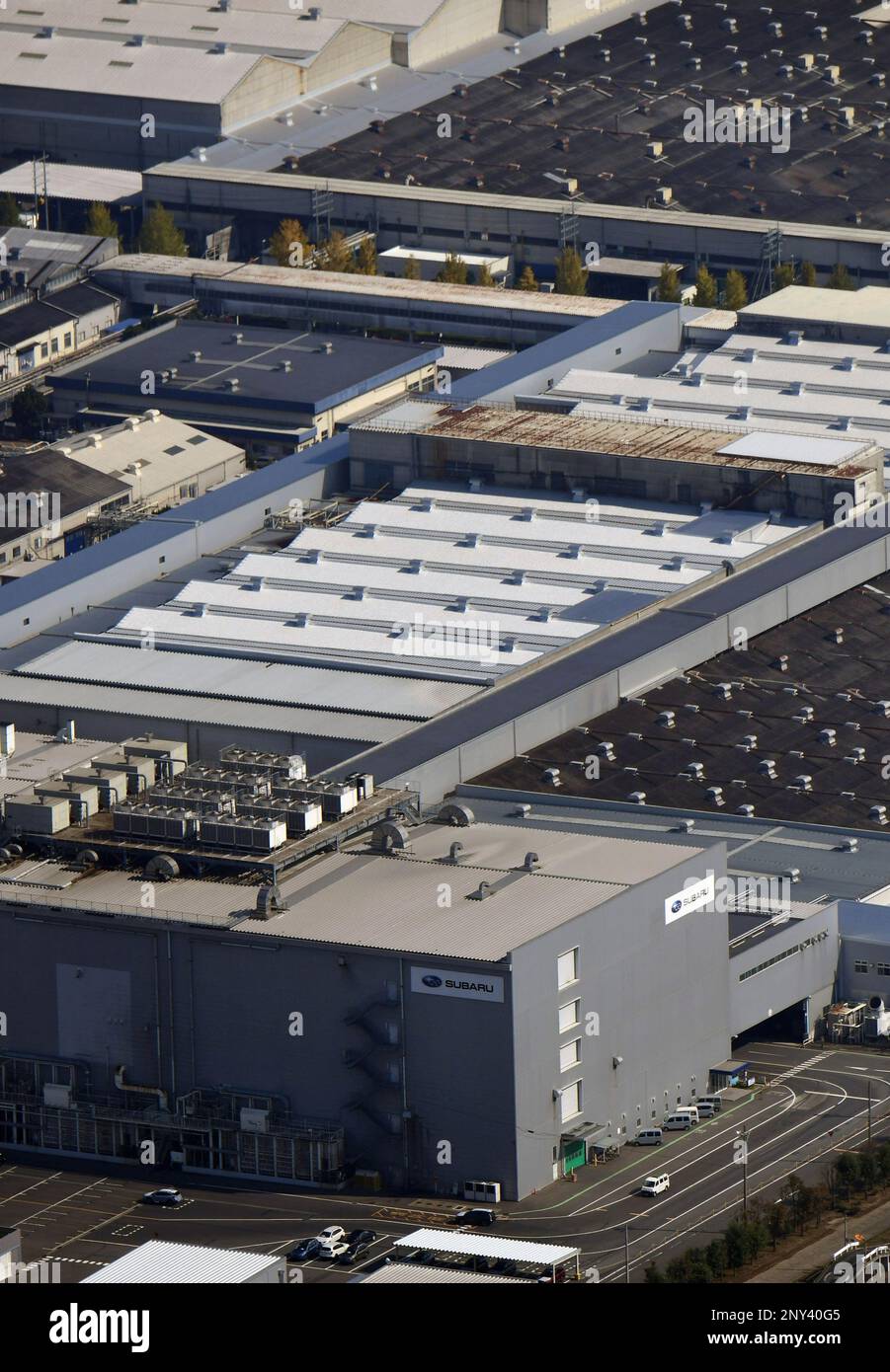 This aerial photo taken on Oct.27, 2017 shows Subaru Corporation's ...