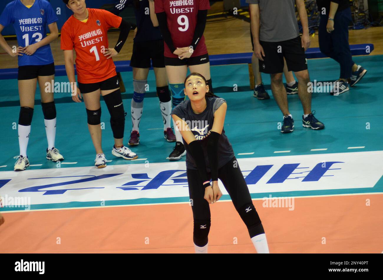 South Korean volleyball player Kim Yeon-koung of Shanghai Guohua Life ...