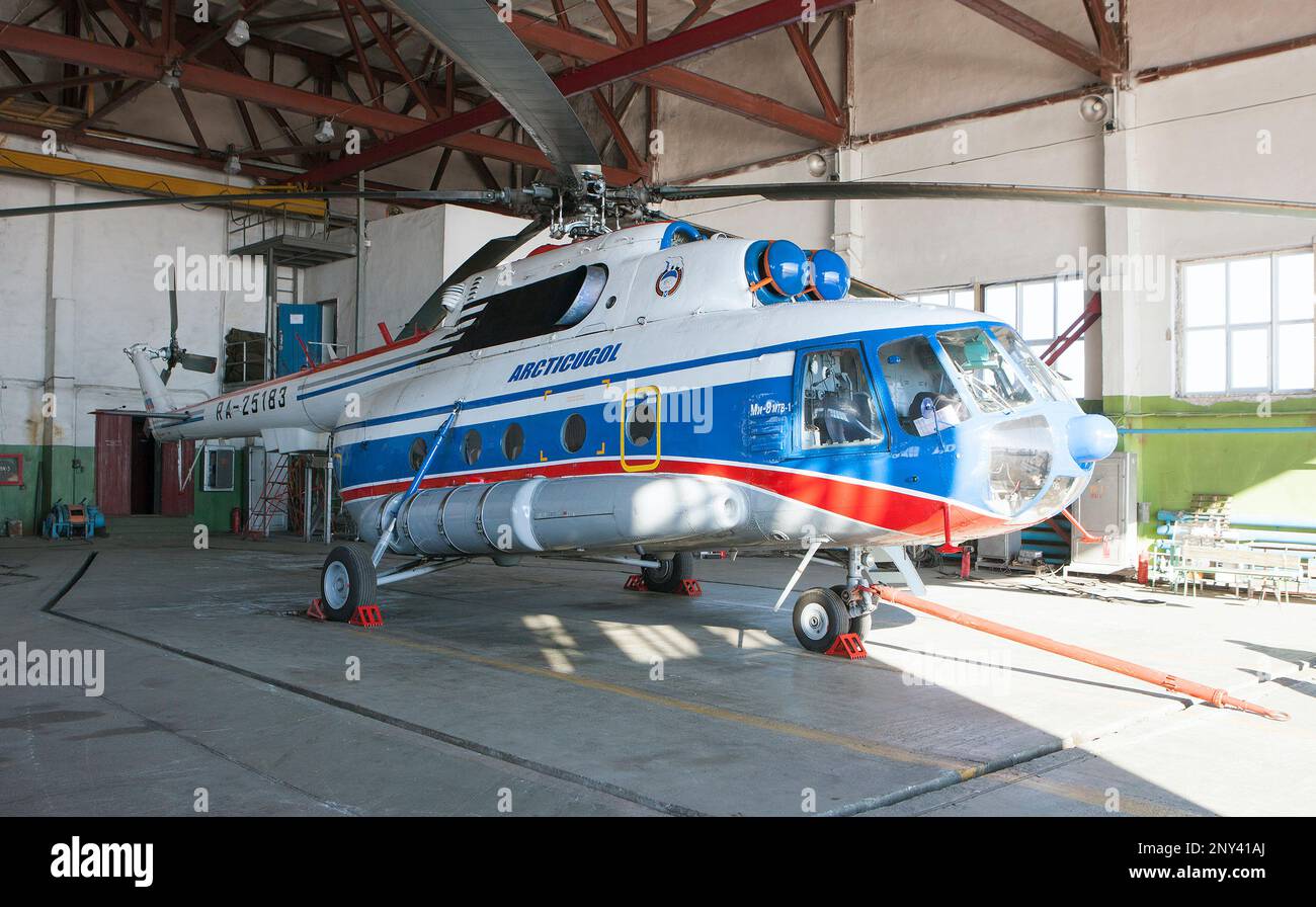 FILE - A May 5, 2011 file photo of the Russian helicopter in the hanger ...
