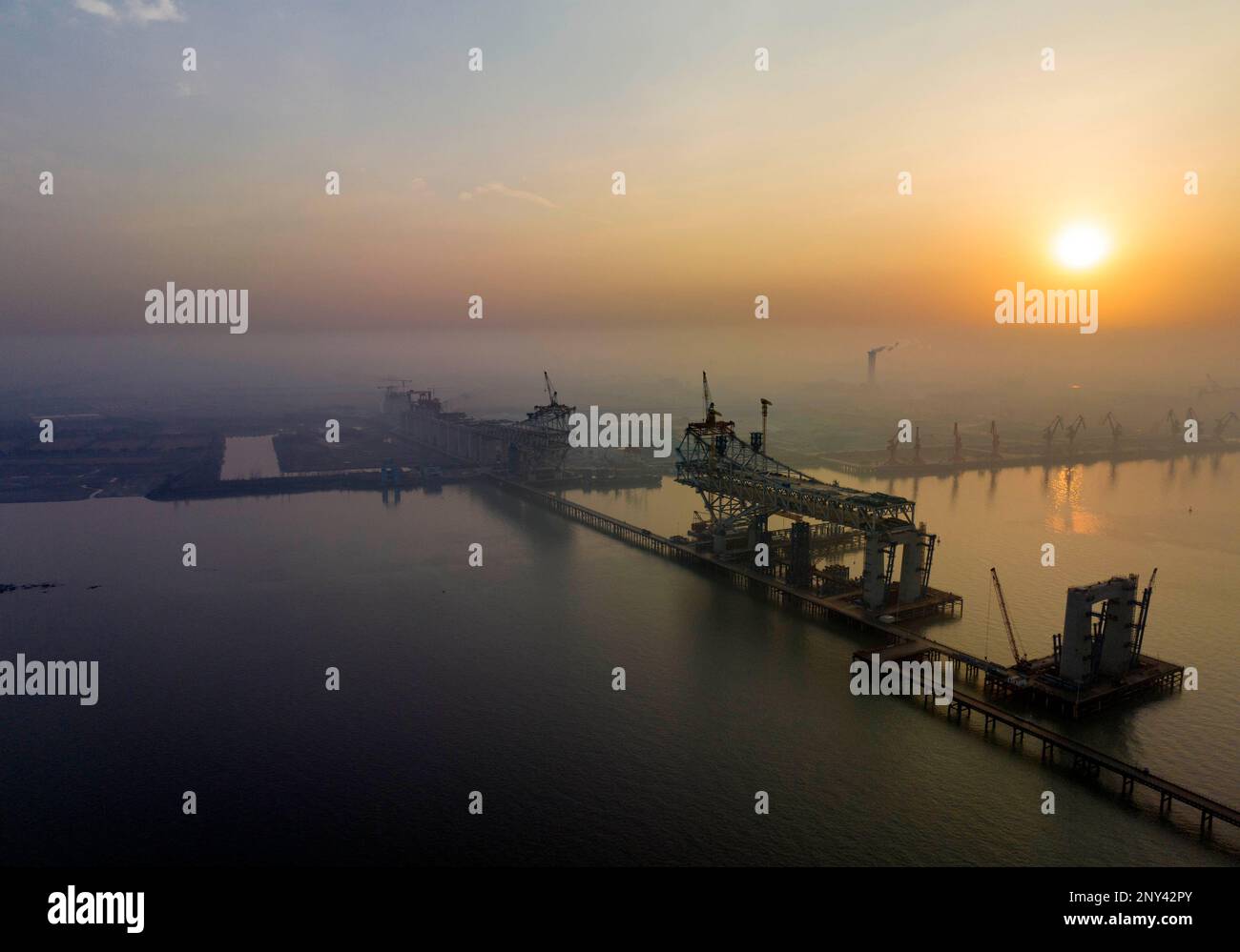 TAIZHOU, CHINA - MARCH 2, 2023 - Aerial photo workers work at the ...