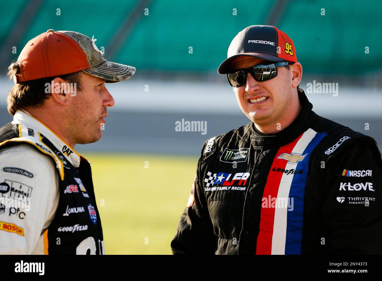 Ryan Newman (31) and Michael McDowell (95) during qualifying for the ...