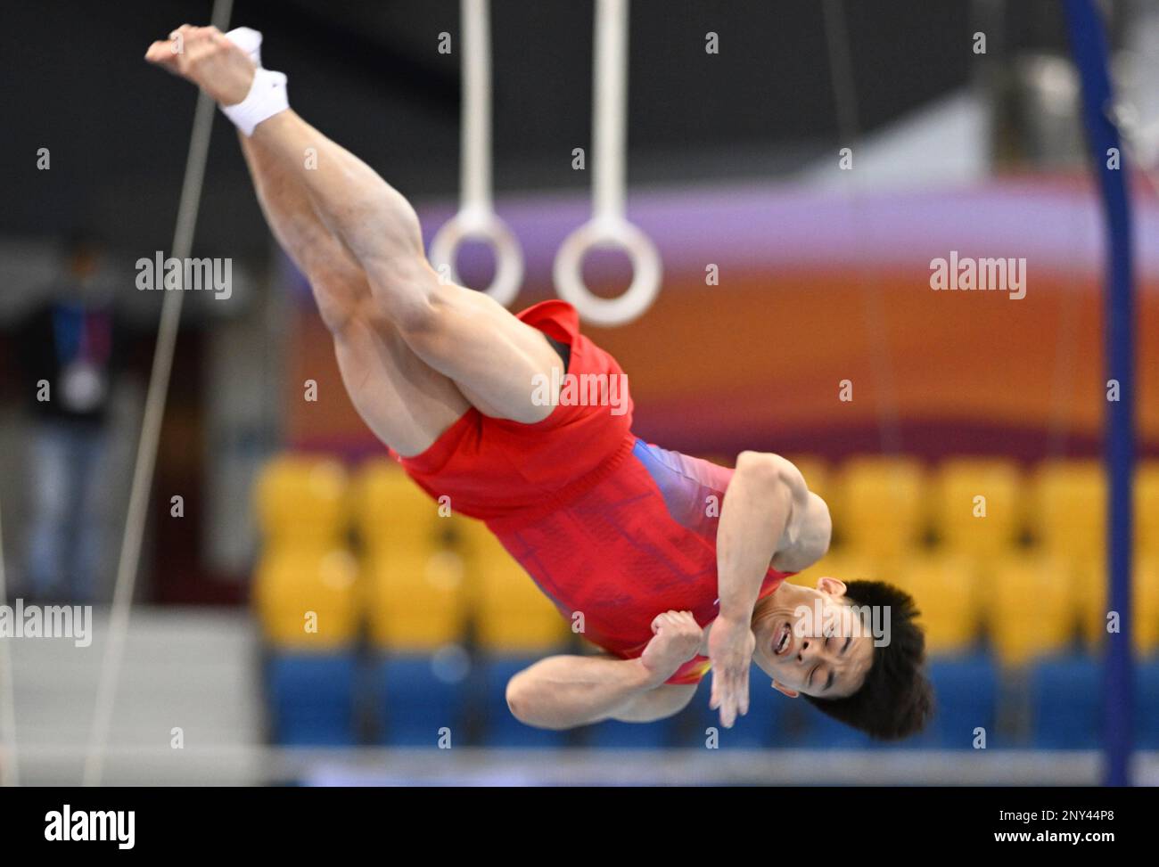 Doha, Qatar. 1st Mar, 2023. Carlos Edriel Yulo of the Philippines ...