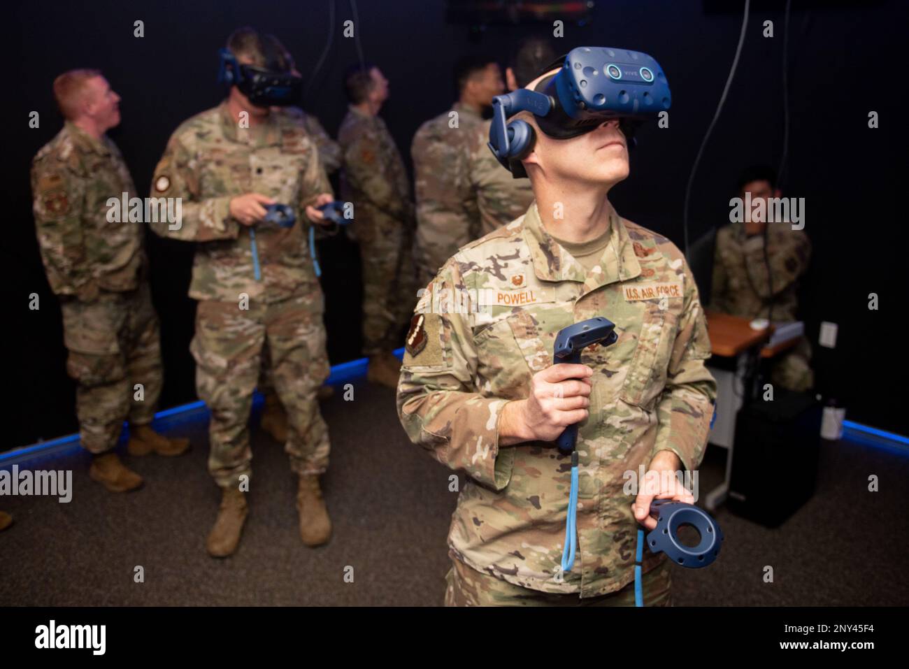 Col. Calvin Powell, 39th Air Base Wing commander, experiences a virtual ...