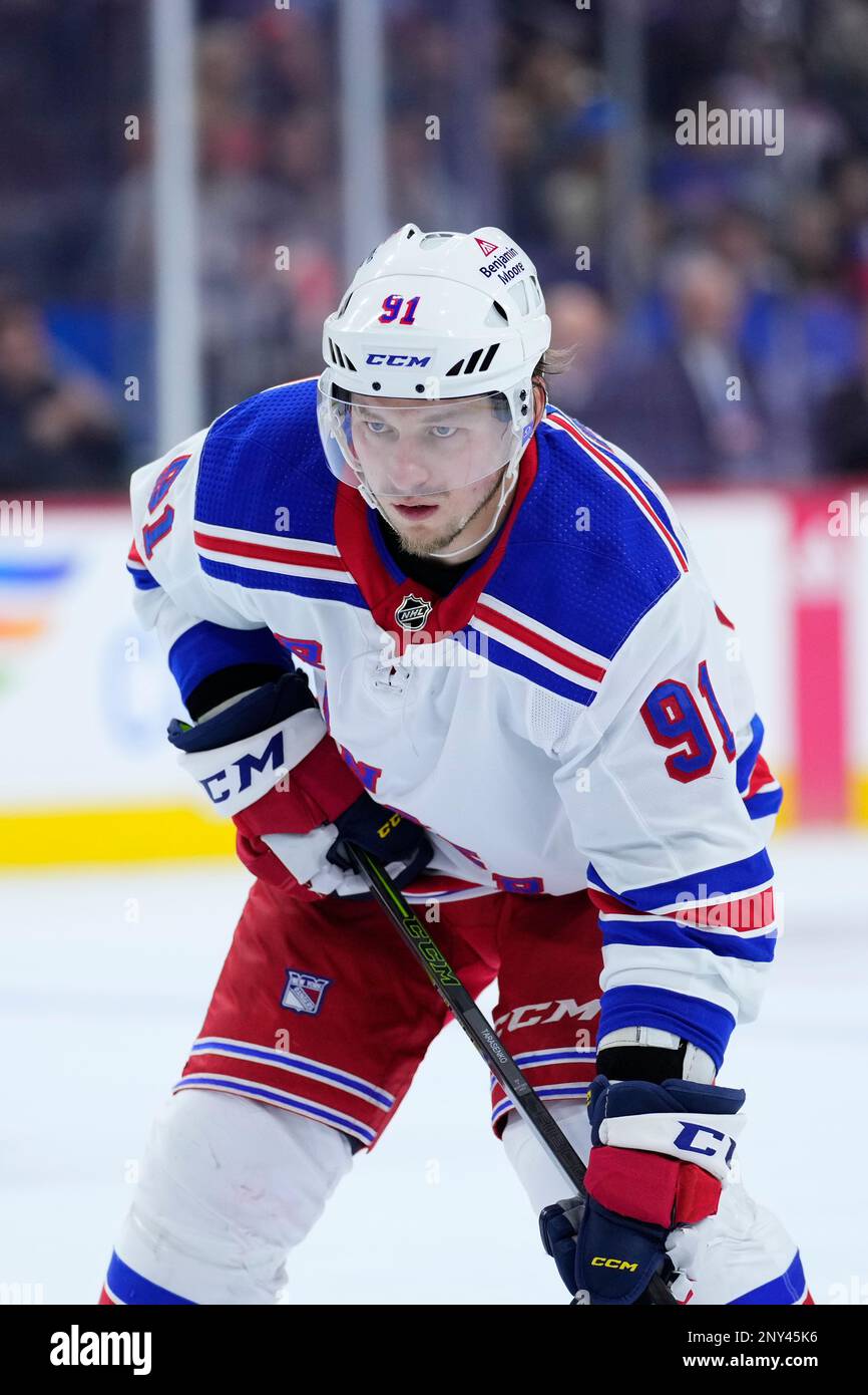 New York Rangers' Vladimir Tarasenko plays during an NHL hockey game ...