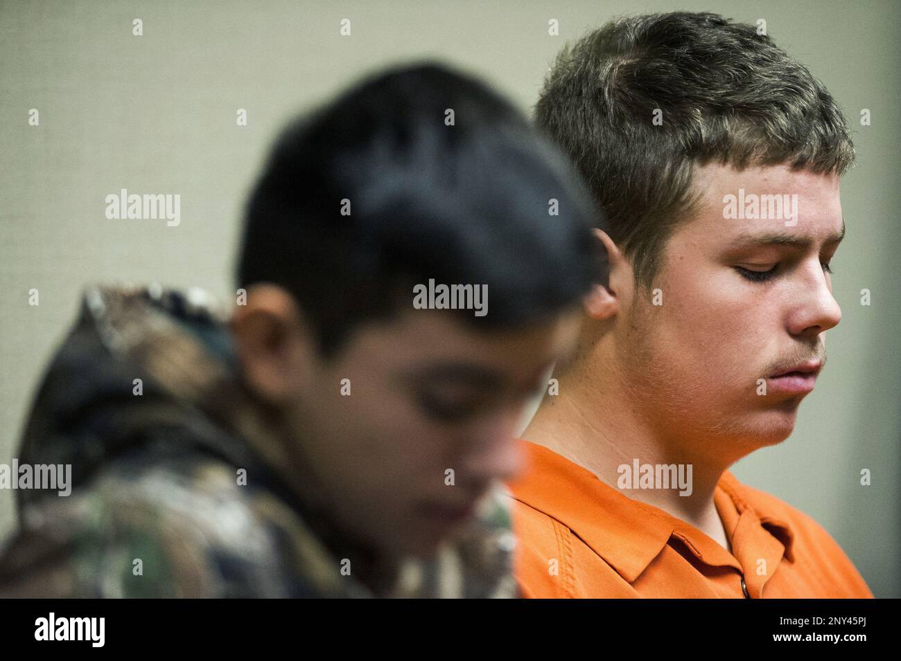 Kyle Anger, right, and Mikadyn Payne listen during their arraignment in ...