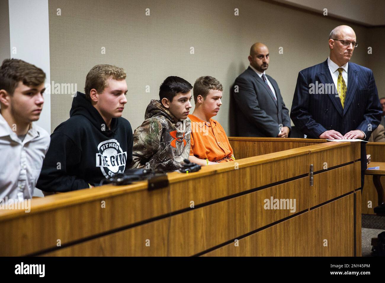 From left to right, Trevor Gray, 15, Alexzander Miller, 15, Mikadyn ...