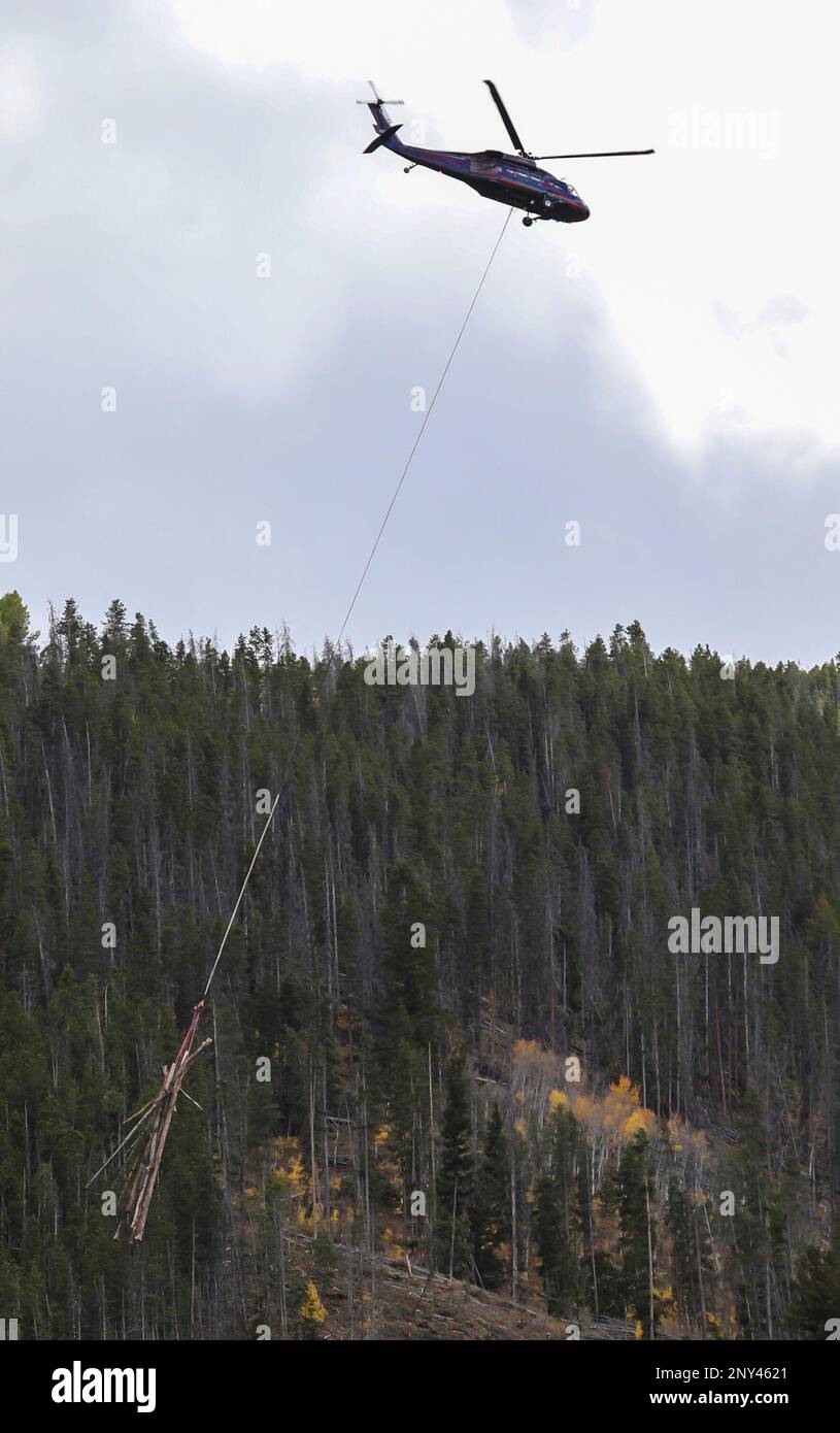 Removing wood with a helicopter is part of the 1.1 million project ...