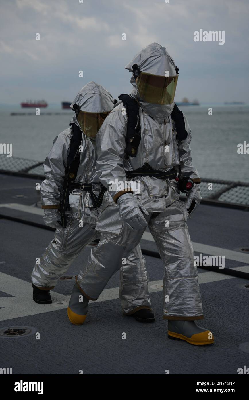 SINGAPORE (Jan. 27, 2023) Sonar Technician (Surface) 2nd Class Chris ...