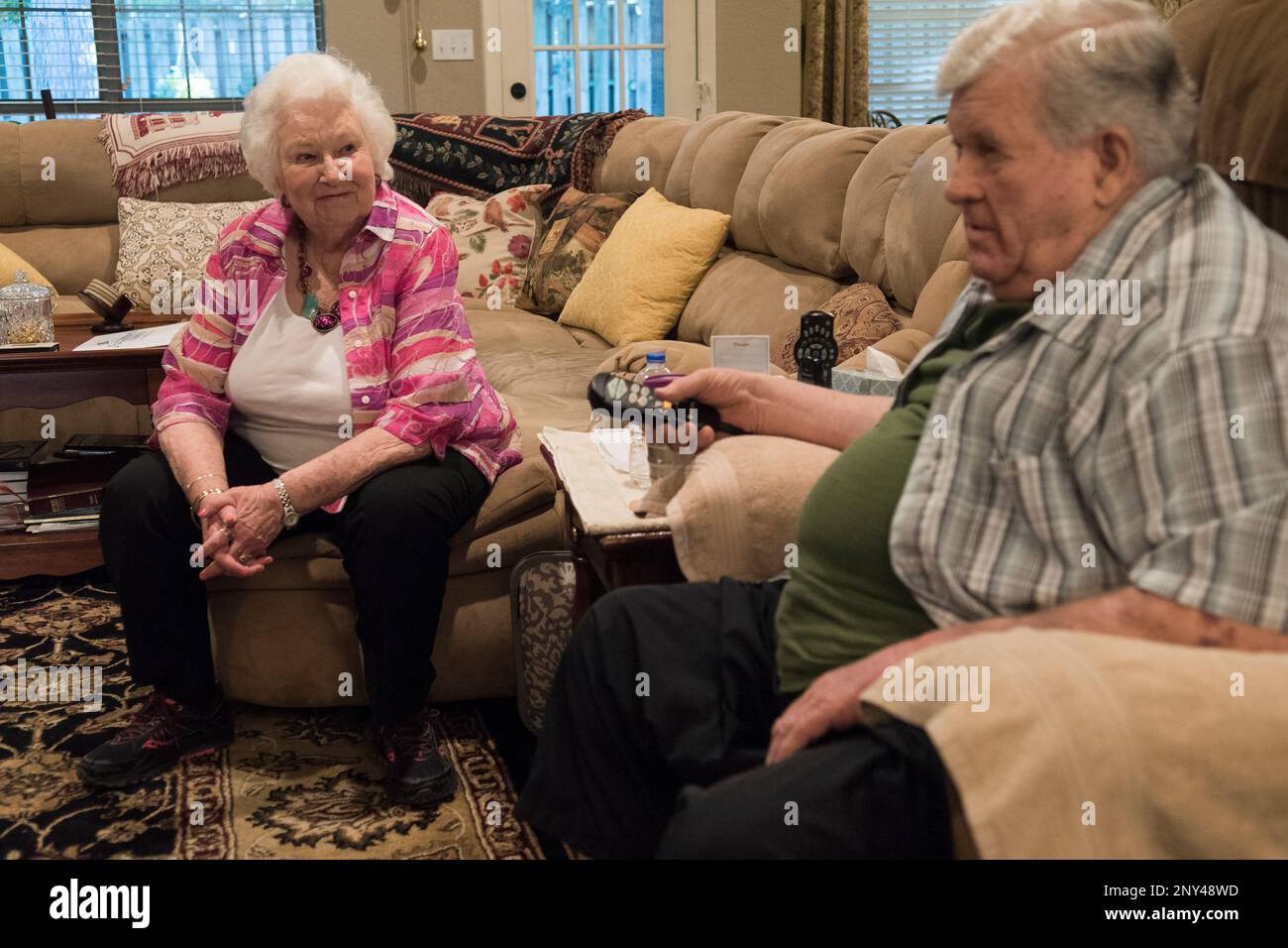 Ann Ponder and Roger Ponder are pictured at their home in Tyler, Texas ...