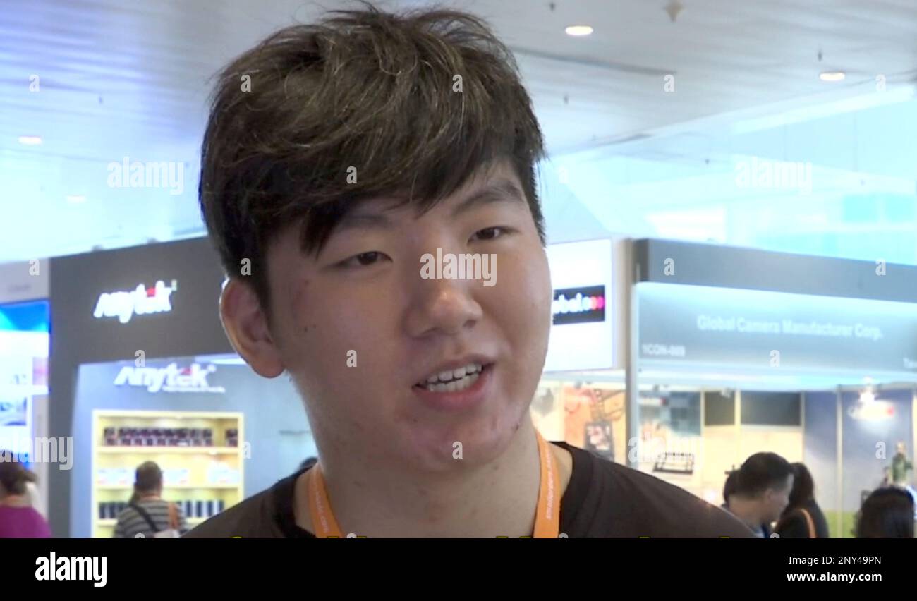 In this image made from Oct. 16, 2017, video, college student Lee Chan ...