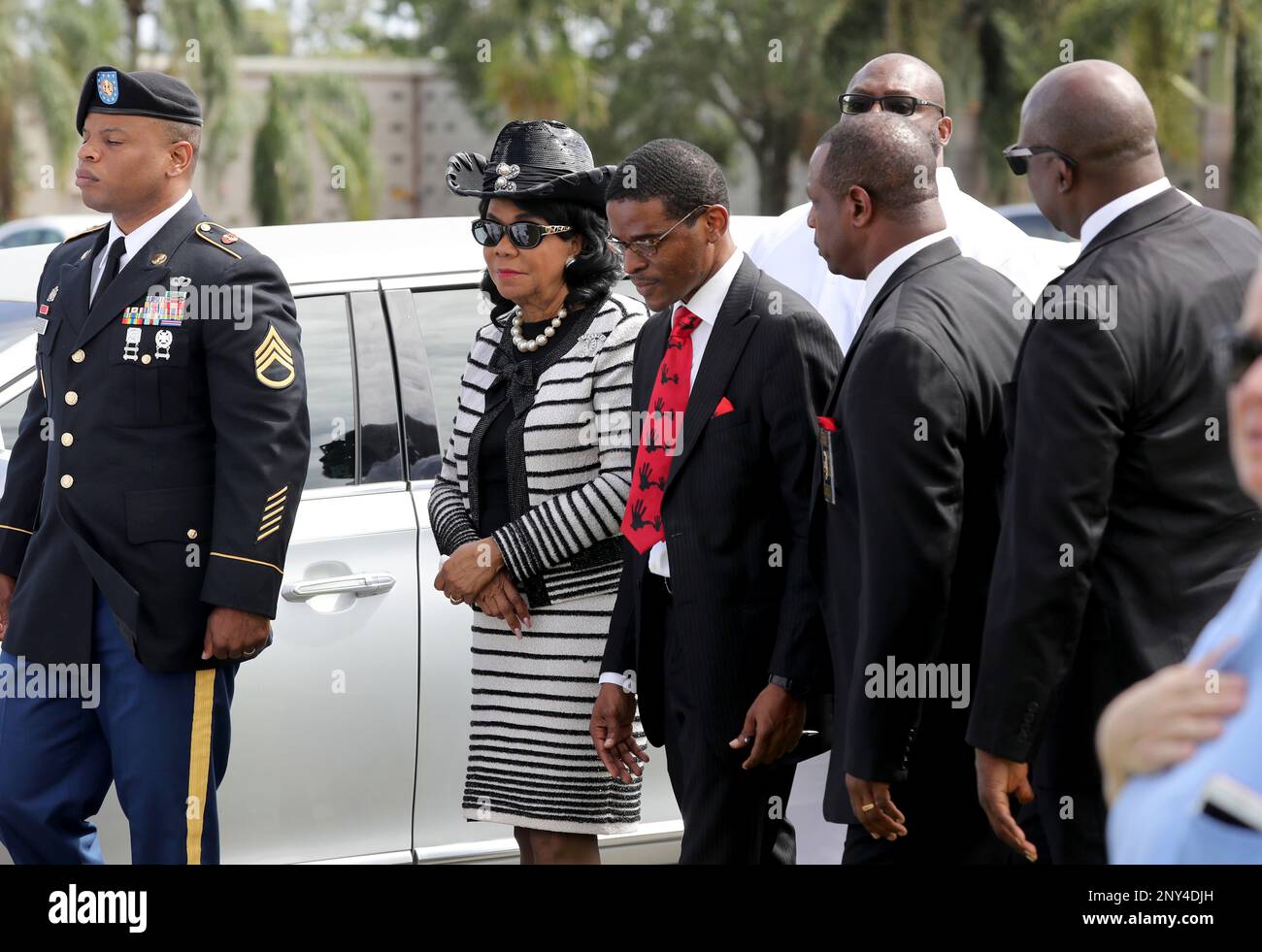 U.S. Rep. Frederica Wilson, D-Fla., attends the burial of Army Sgt. La ...