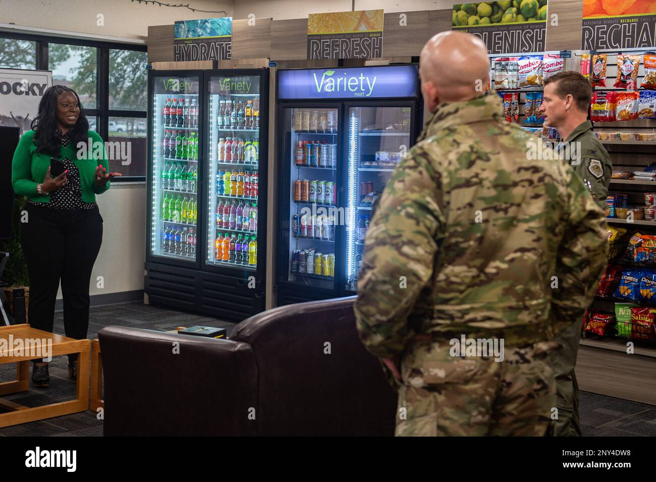 Camisha Smith, Army Air Force Exchange Service business manager, speaks ...