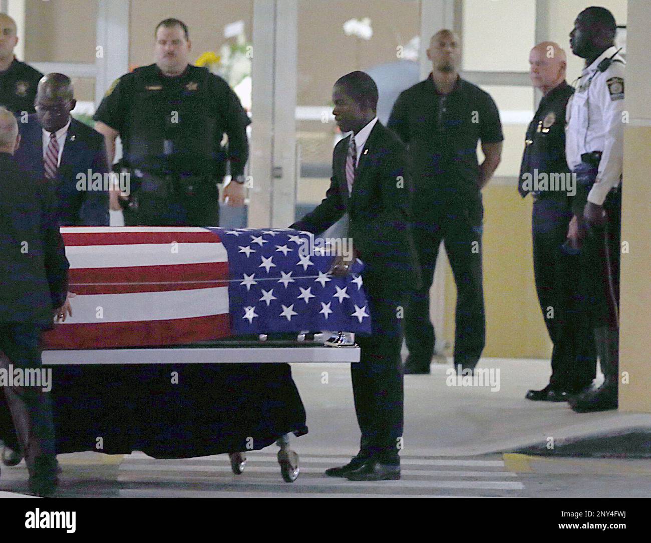 The casket of Sgt. La David T. Johnson of Miami Gardens, who was killed ...