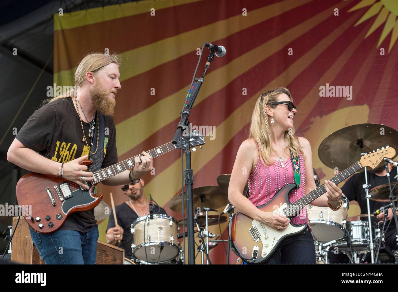 Susan Tedeschi and Derek Trucks of Tedeschi Trucks Band performs during ...