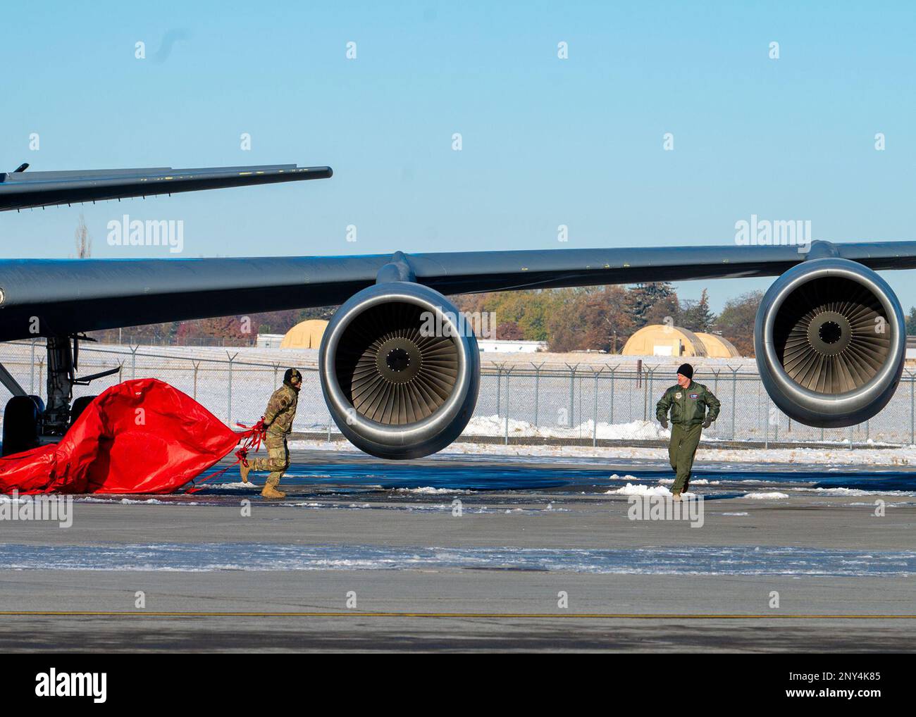 U.S. Air Force Airmen from the 92nd Aircraft Maintenance Squadron ...