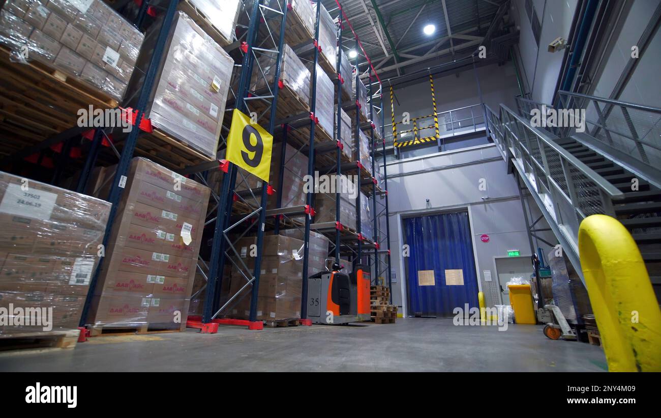 Serbia - Belgrade, September 20, 2022: Warehouse work. Creative. A ...